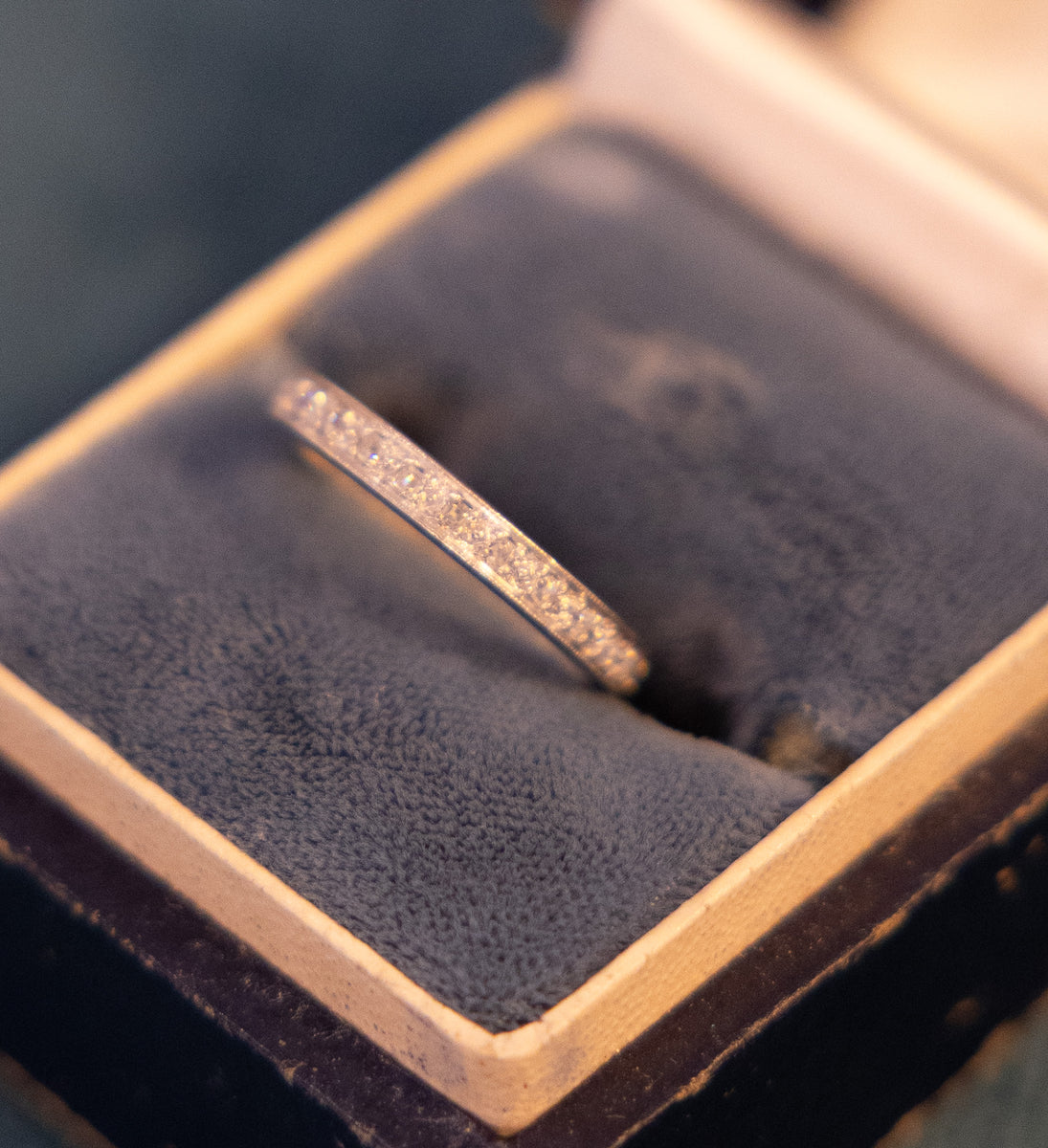Vintage Engraved Channel Set Diamond Eternity Band – The Corbel