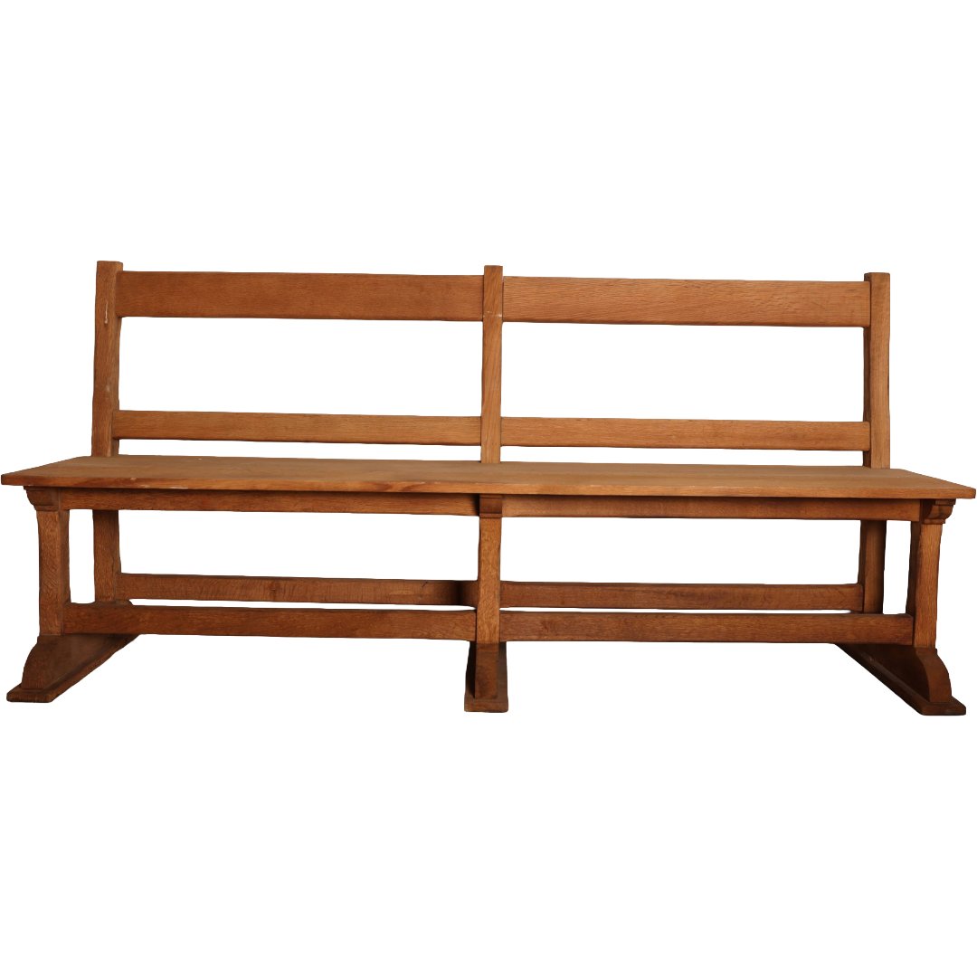 French Oak Park Bench – The Corbel